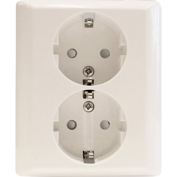 Namron Stikkontakt dobbel innfelt jord og barnevern PH ...