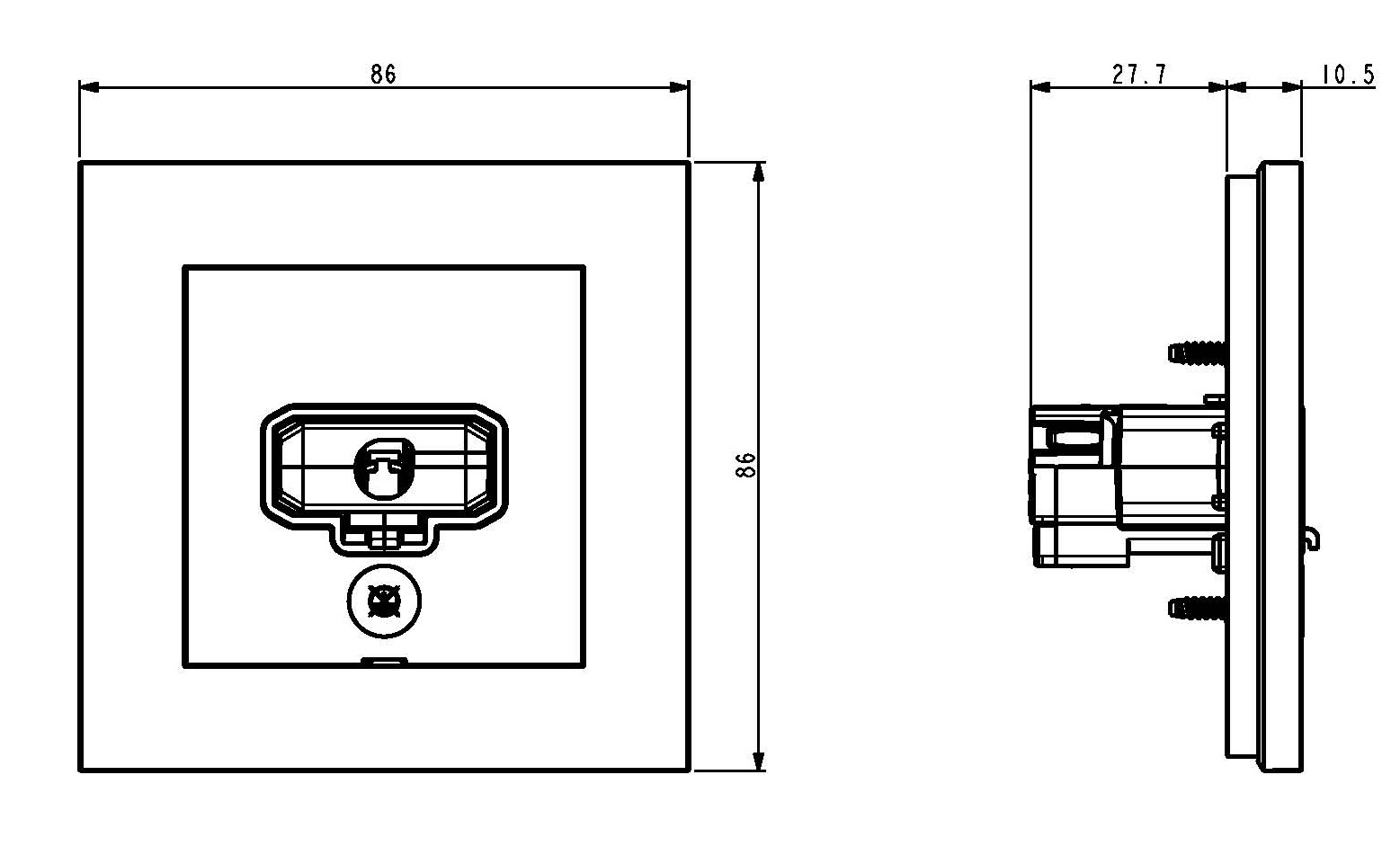 Elko Plus DCL vegguttak+plugg Sort | Elektroimportøren AS